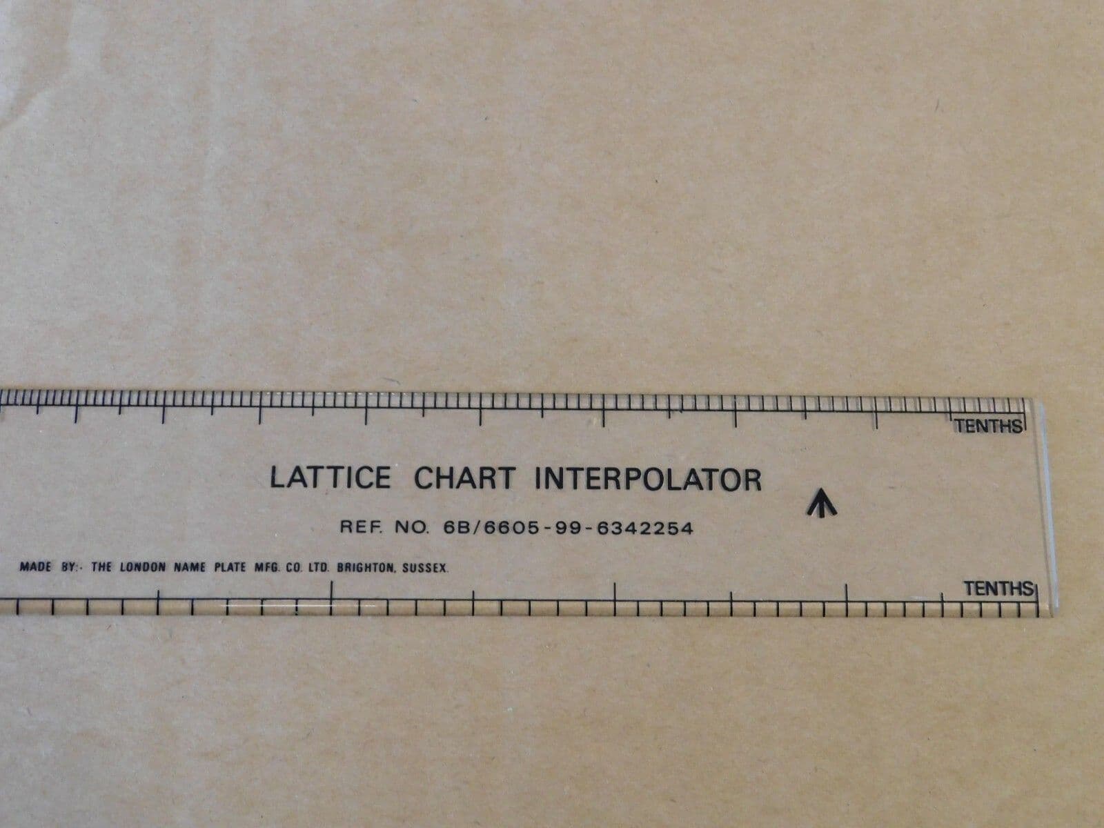 Ex RAF Lattice Chart Interpolator Loran Ruler 1R3B