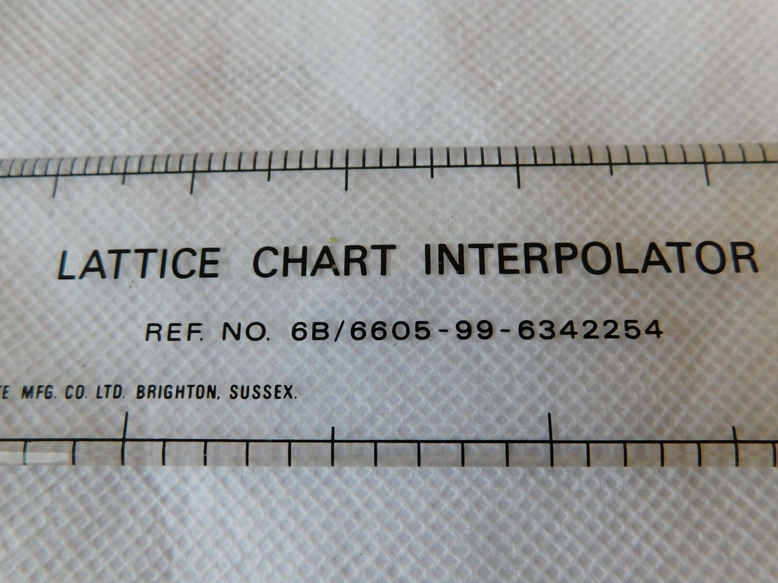 Ex RAF Lattice Chart Interpolator Loran Ruler 1R3B