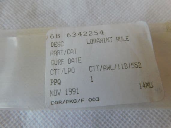 Ex RAF Lattice Chart Interpolator Loran Ruler 1R3B