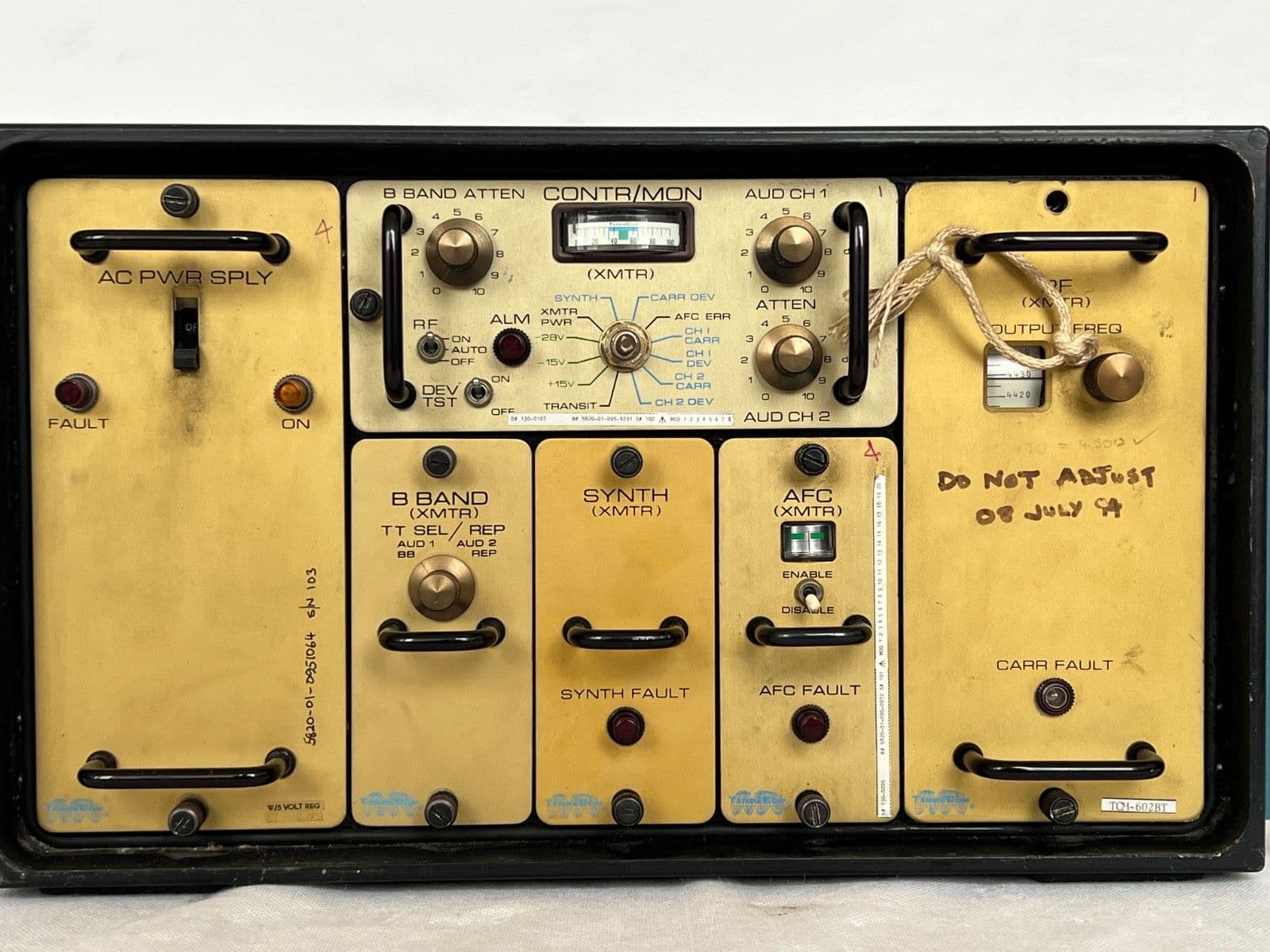 Ex RAF Loral Terracom Transmitter Sub-Assembly TCM-602T PL51