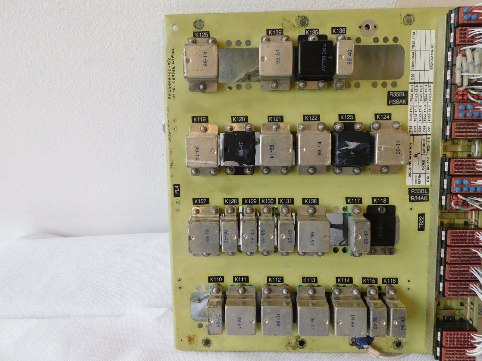 Merlin Helicopter PL4 Relay Panel Assembly 1R5D