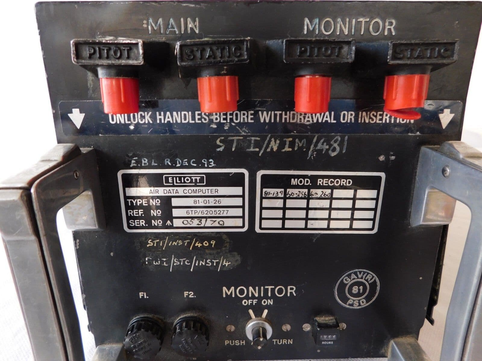 Nimrod Aircraft Mechanical Air Data Computer From XV244 PL26