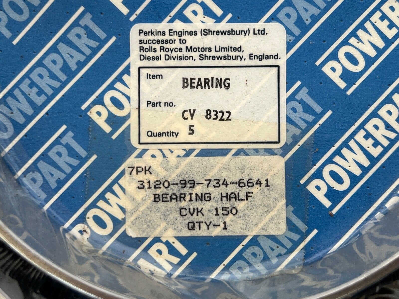 Perkins Engine Bearing Half Set CVK150 CV8322 CV8321 D5C