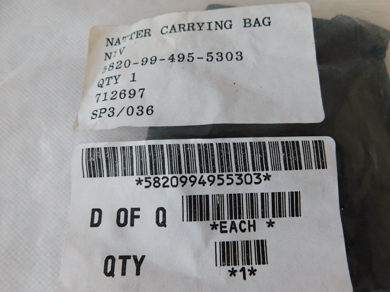 Racal Cougar SMT Battery Carrying Bag For SF SAS D8D