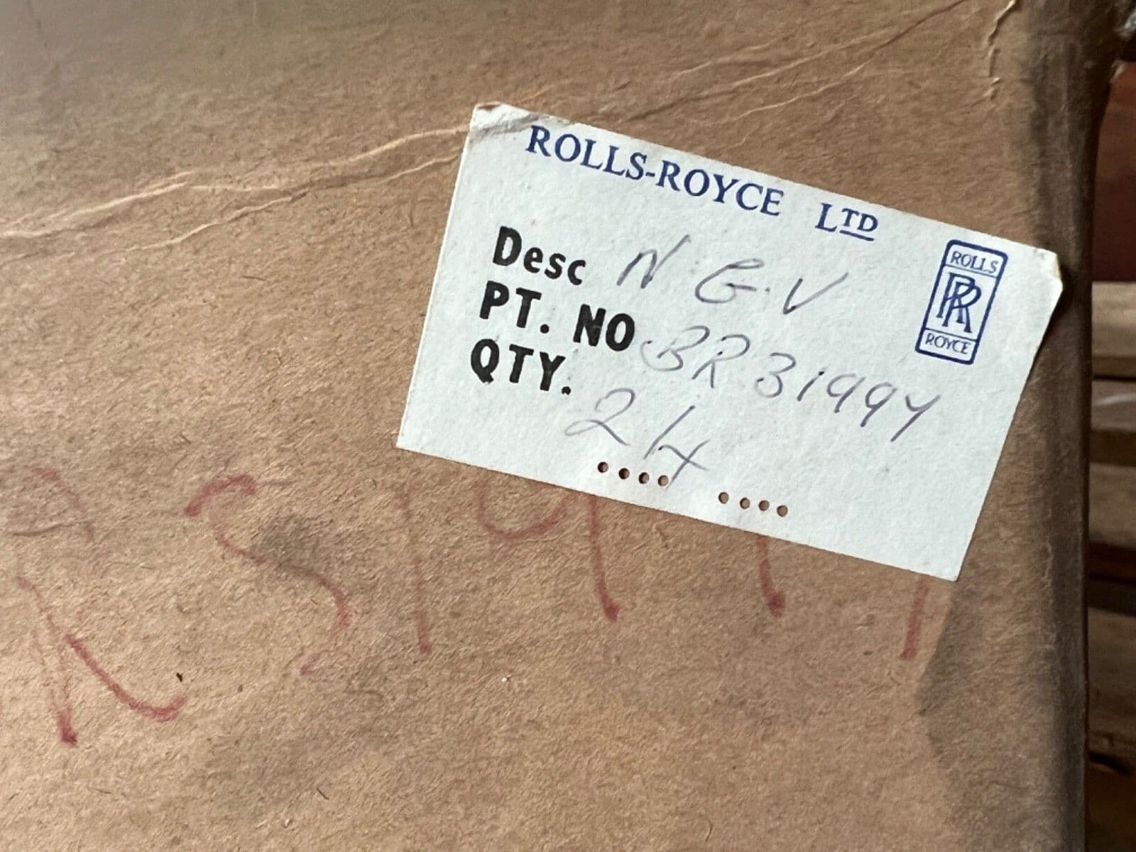 Rolls Royce Jet Engine Stator Blade BR3199Y 17 5 x 8 x 7cm PL53