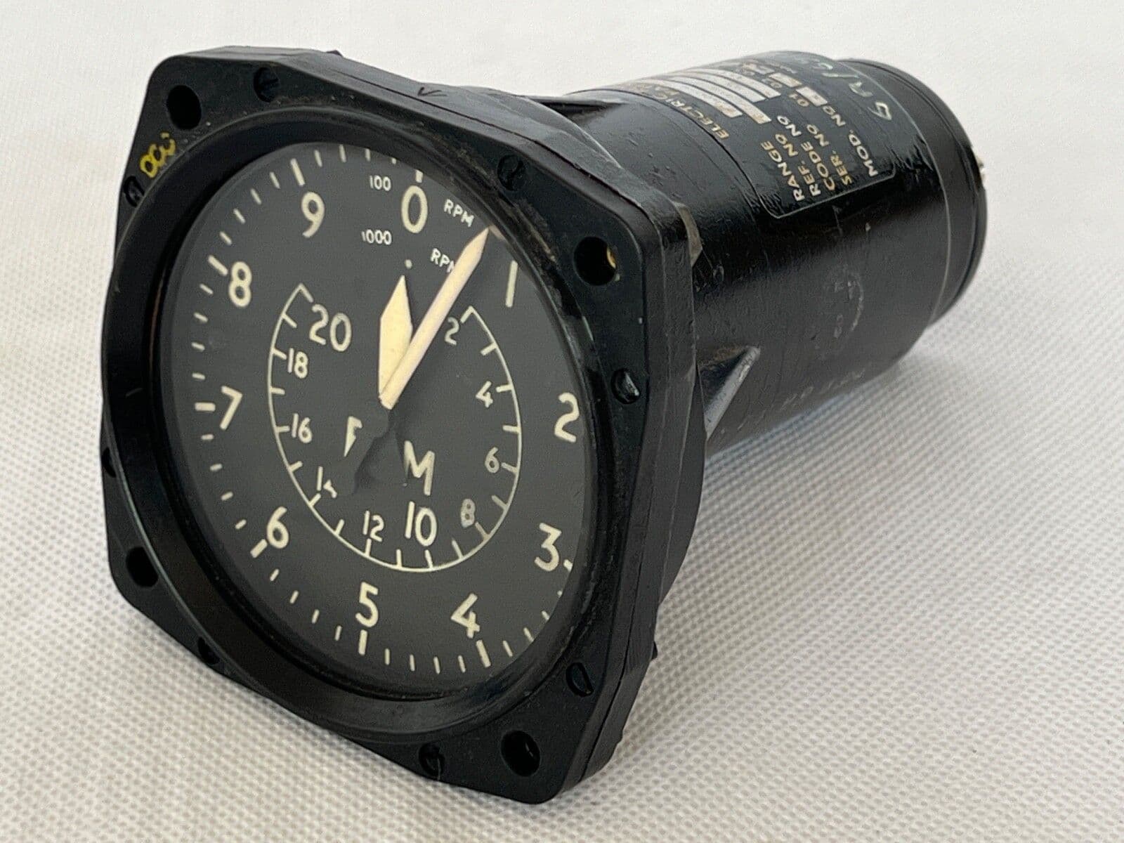 Smiths Aircraft Compressed Electric Rev Tachometer RPM Gauge D5D