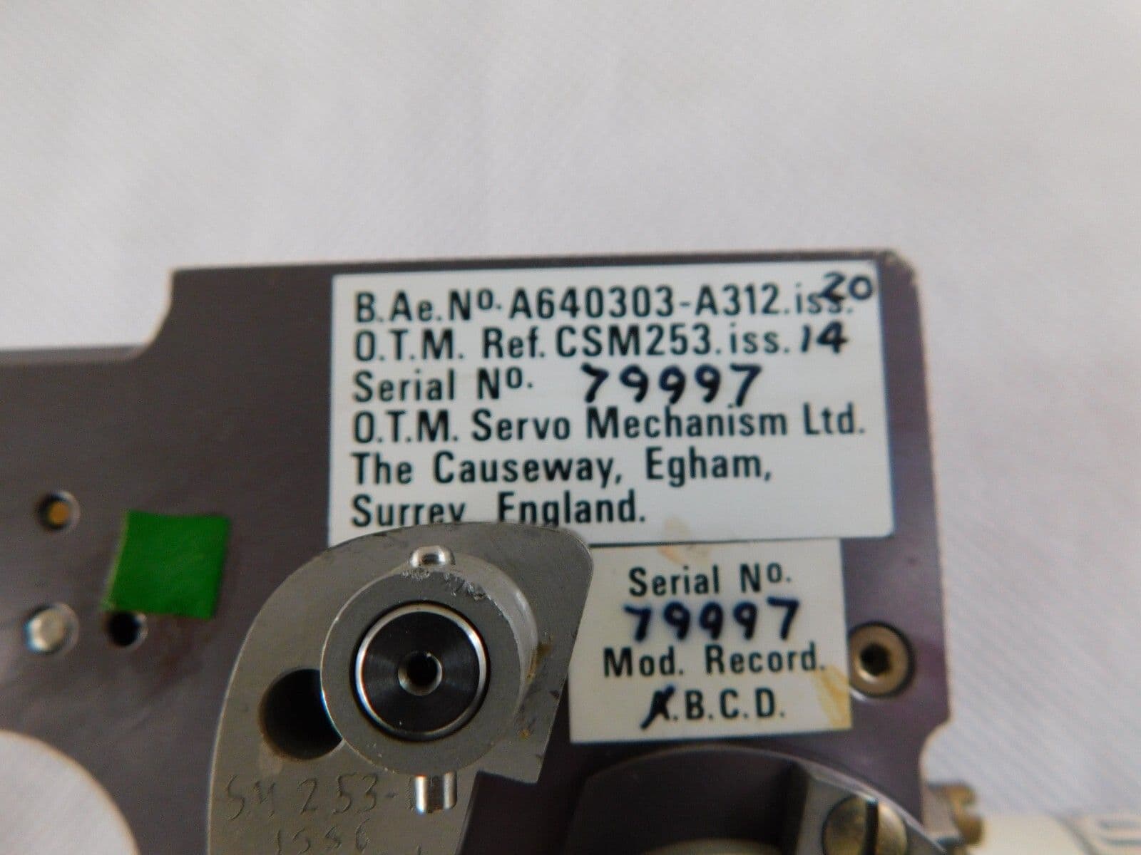 Tornado Aircraft ATU Gearbox Assembly Part No A640303-A312 D5D