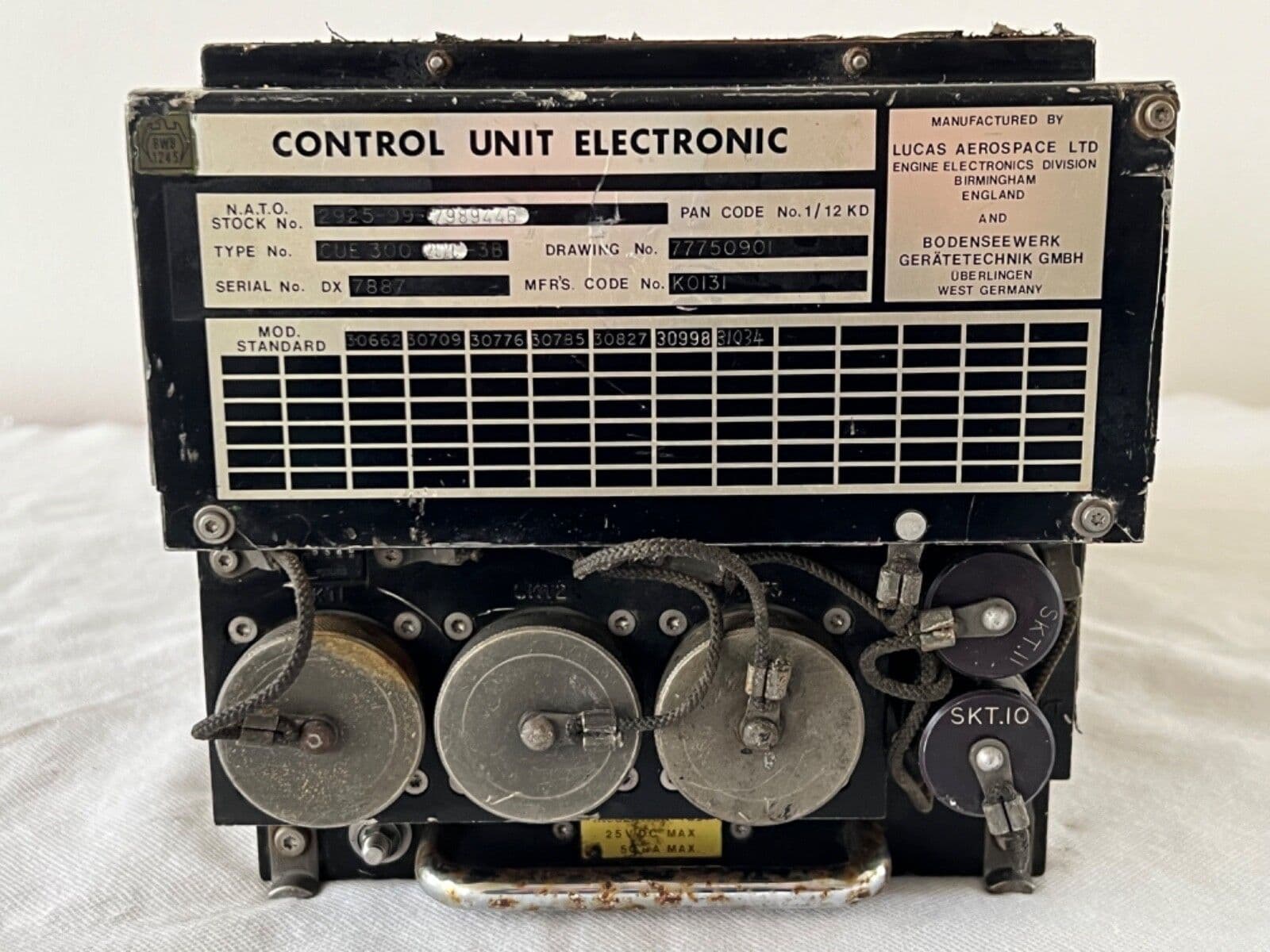 Tornado Aircraft Engine Control Unit Type No CUE 300-2C2C-3B PL55