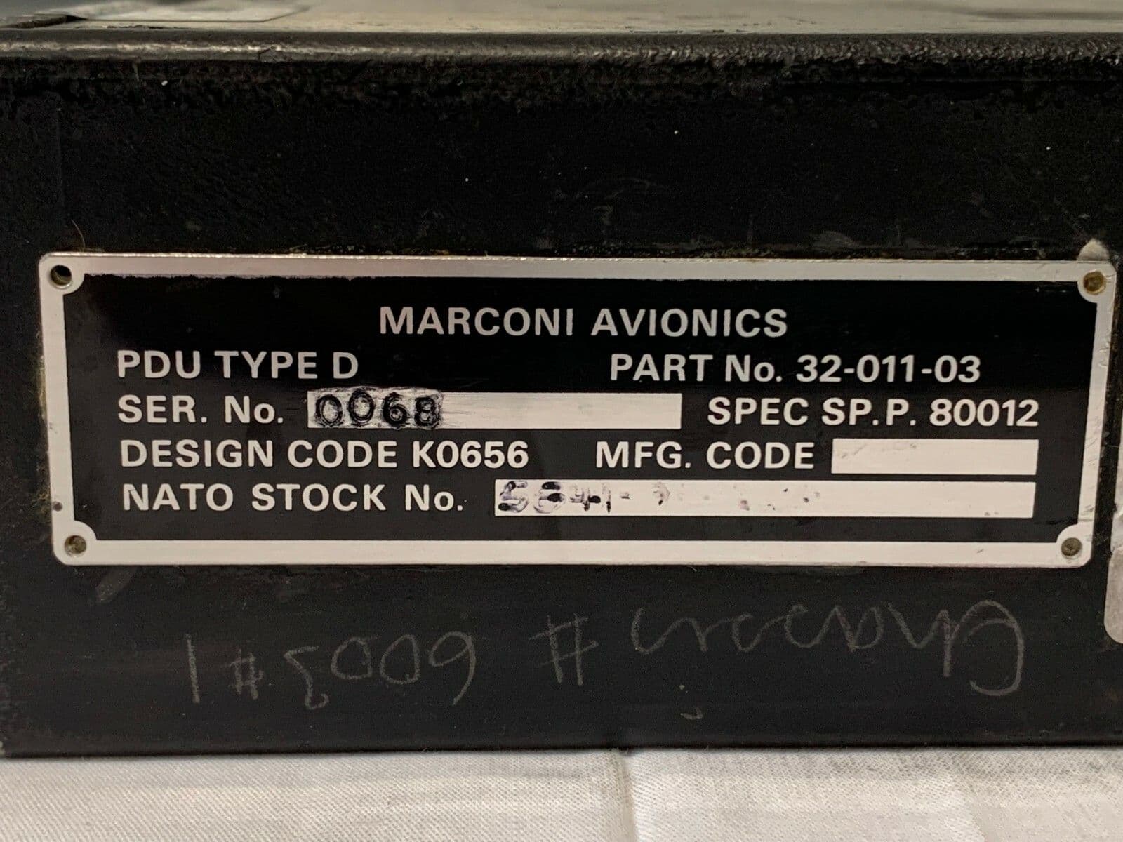 Tornado Aircraft GR4 Pylon Decoder Unit Type D From ZD848 GR402C
