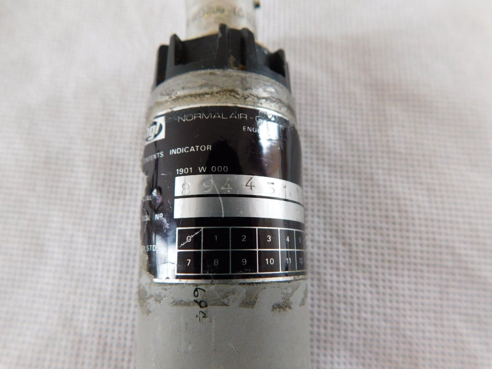 Tornado Aircraft Lox Oxygen Contents Gauge Part No 1901W000 D6B