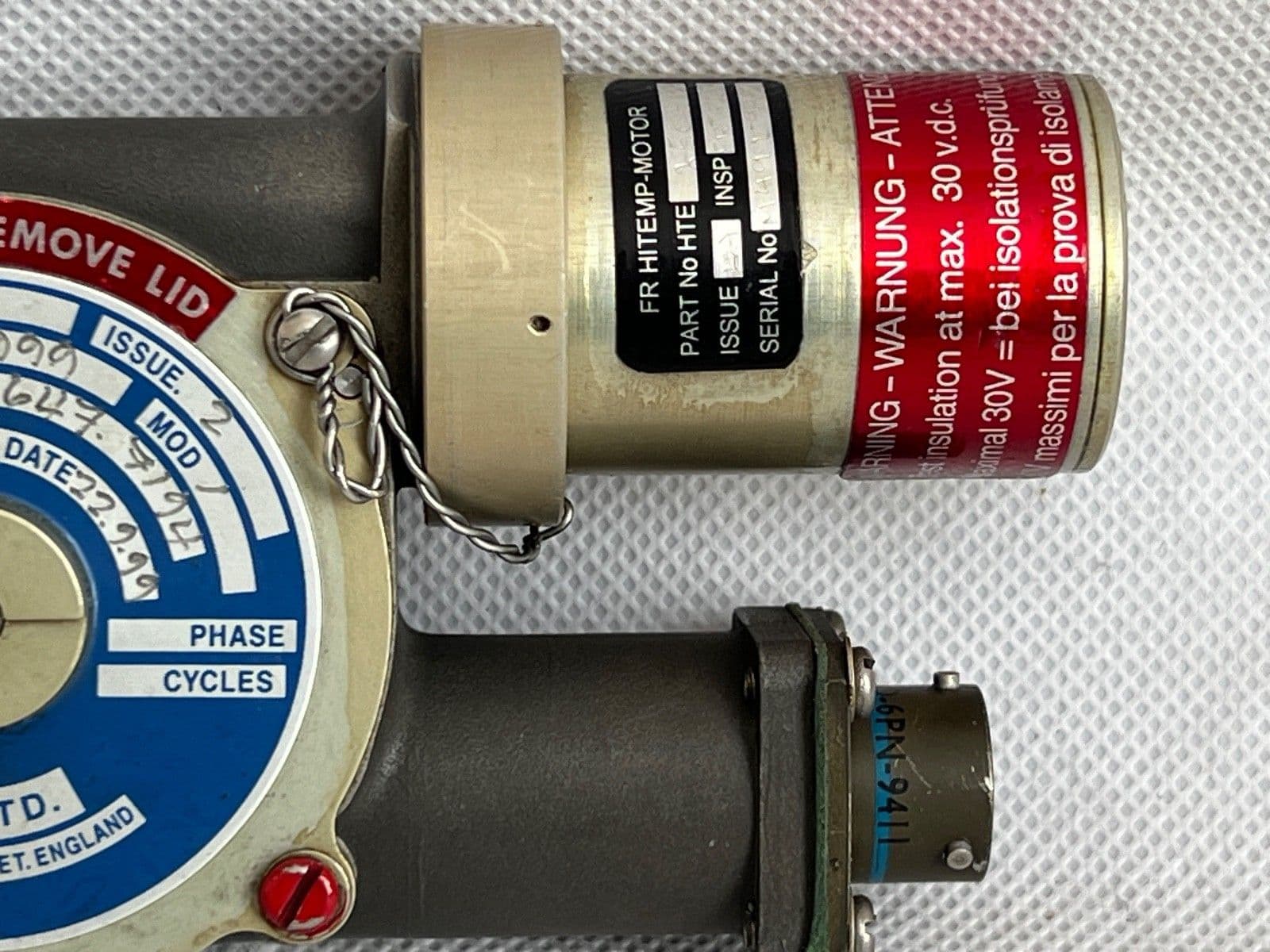 Tornado Aircraft Press Vent Rotary Actuator From ZE736 HTE9052 1R8C