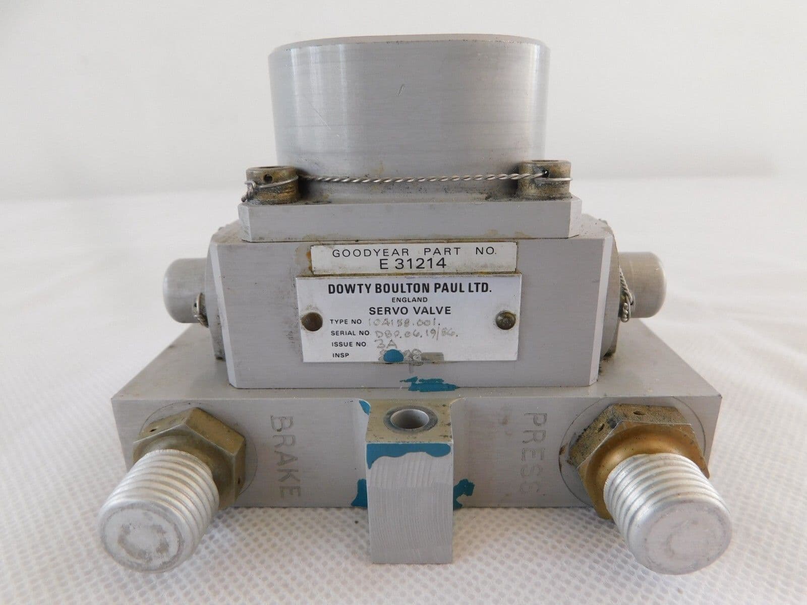 Tornado F3 Aircraft Anti Skid Pressure Control Servo Valve From ZE758 D4B