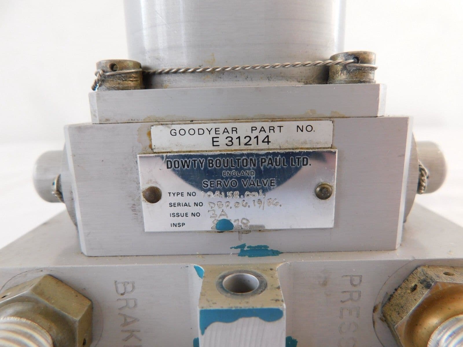 Tornado F3 Aircraft Anti Skid Pressure Control Servo Valve From ZE758 D4B