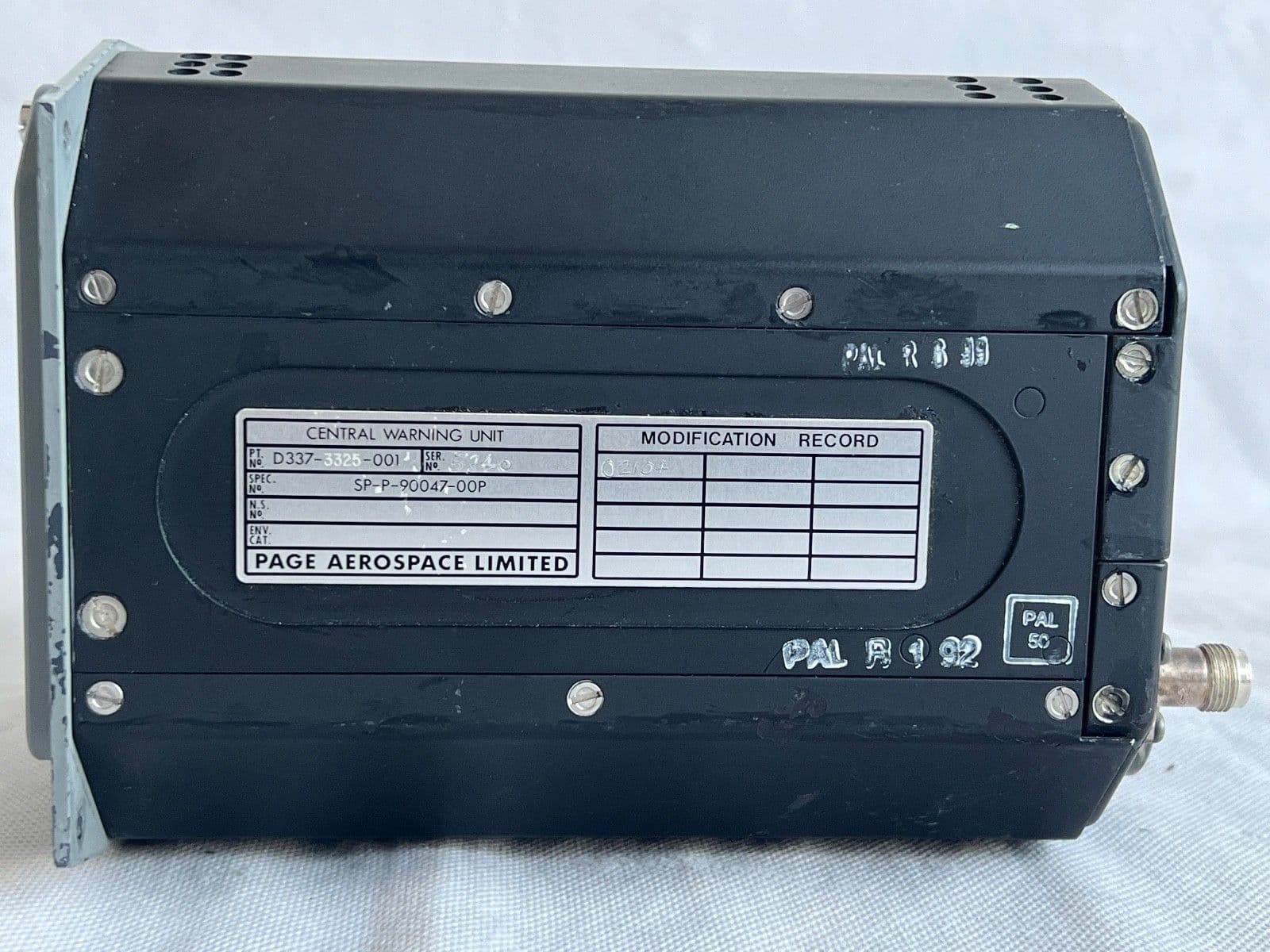 Tornado GR4 Aircraft Front Central Warning Panel From ZG705 1R8E