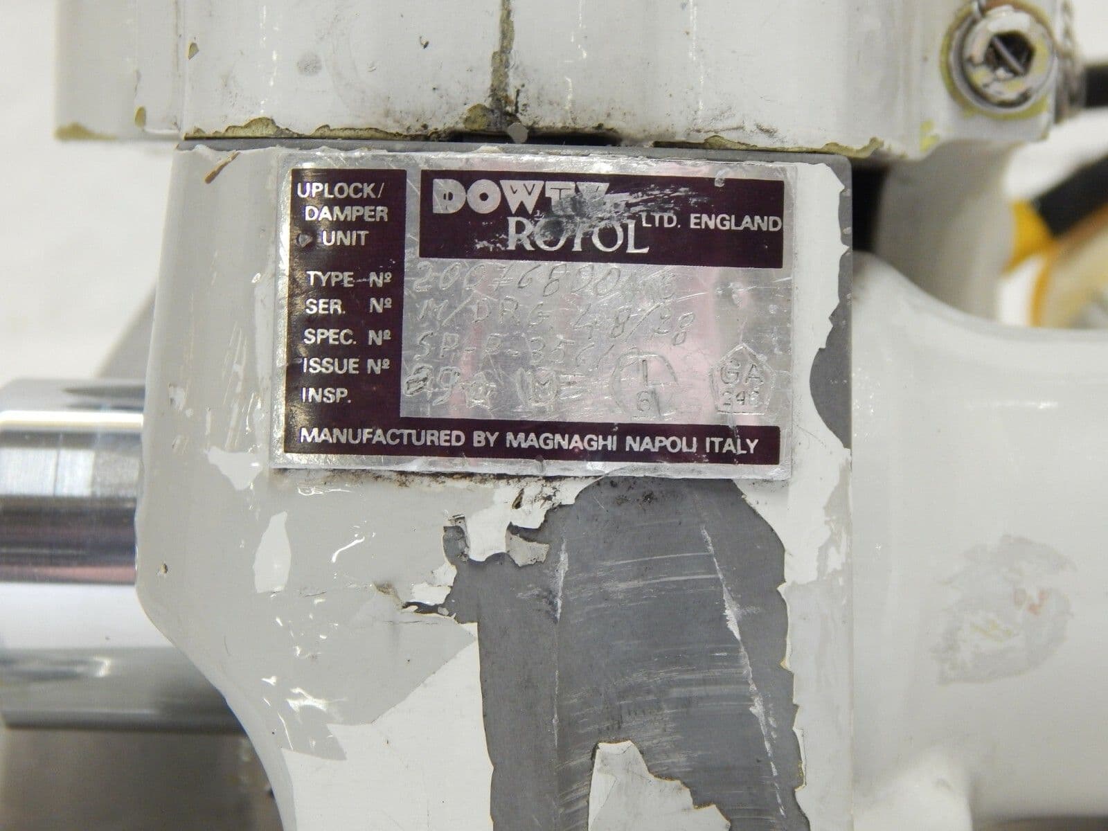 Tornado GR4 Aircraft Upstop and Uplock Damper Unit L/H From ZD788 GR3C