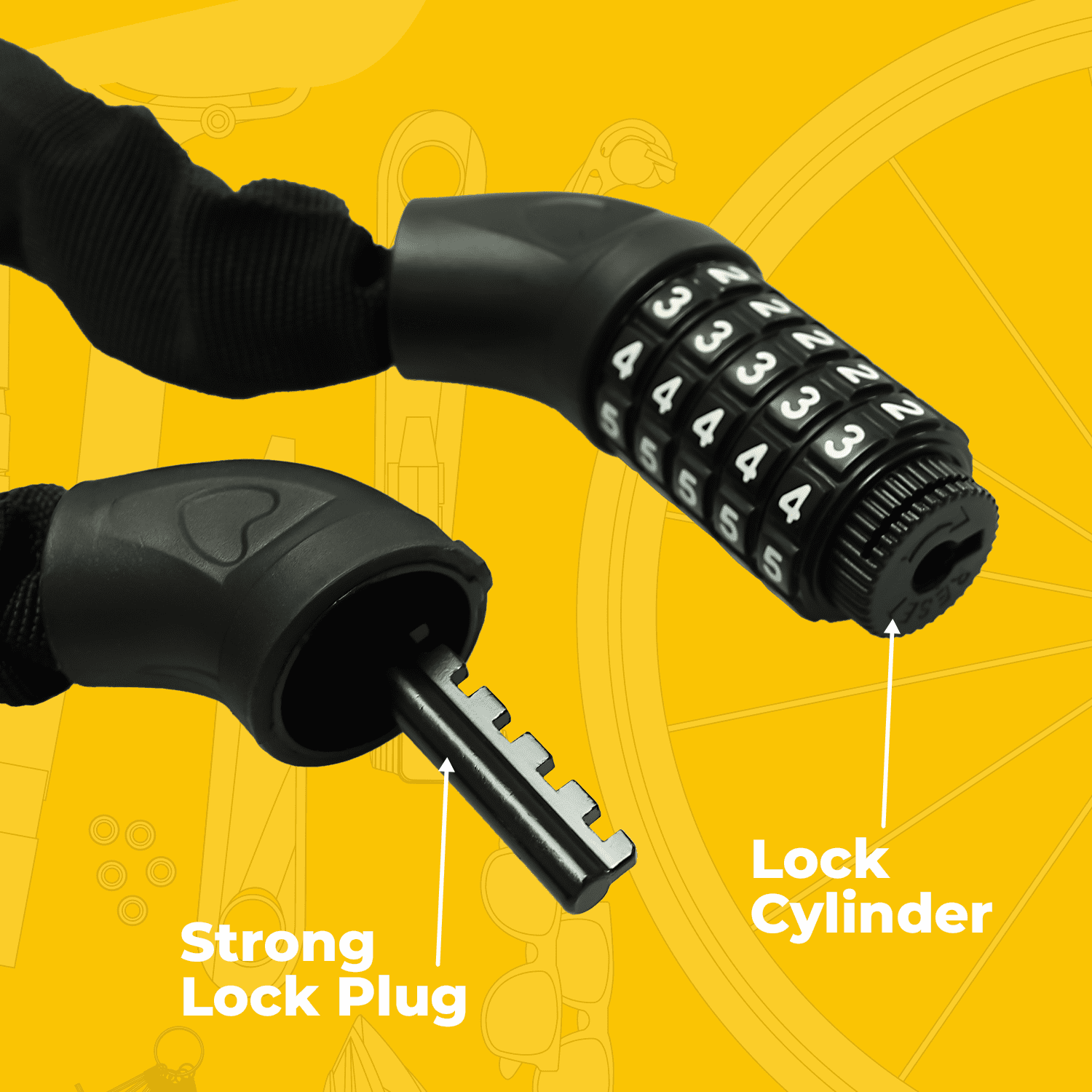 5-DIGITS COMBINATION CHAIN LOCK