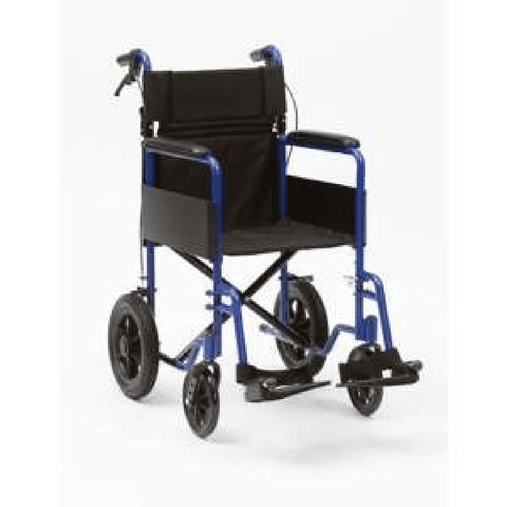 Bell Mobility Everyday Essentials Aluminium Transit Wheelchair - Blue