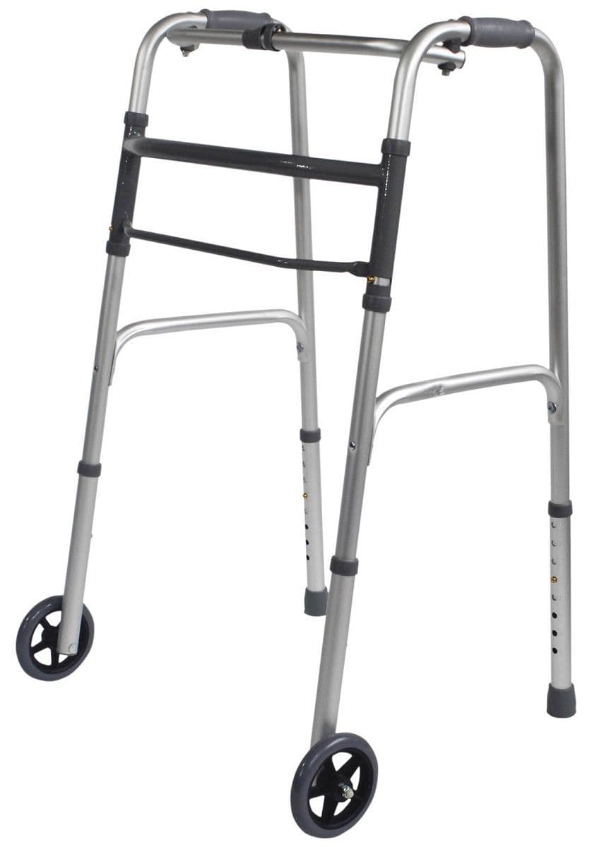 FOLDING WALKING FRAME WHEELED