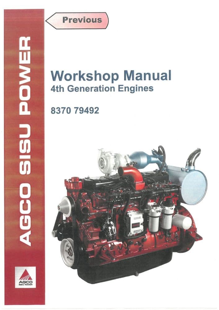 Agco Sisu Engine 8370 79492 Workshop Repair Manual