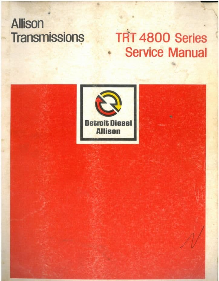 Allison Transmission Powershift Series TRT 4800 Series Workshop Service ...