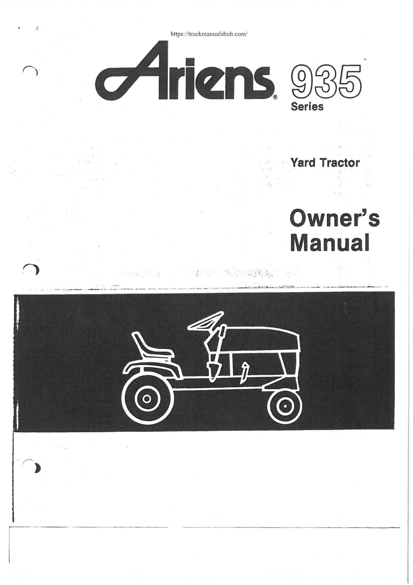Ariens Yard Tractor 935 Operators Manual