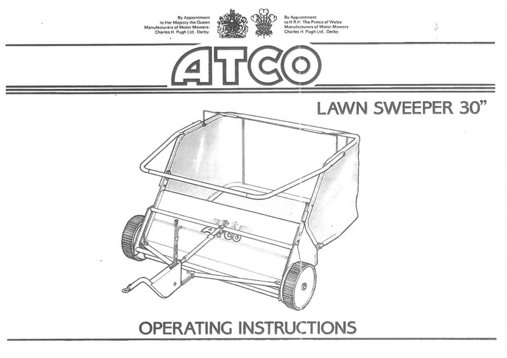 Atco Lawn Sweeper 30 Operators Manual