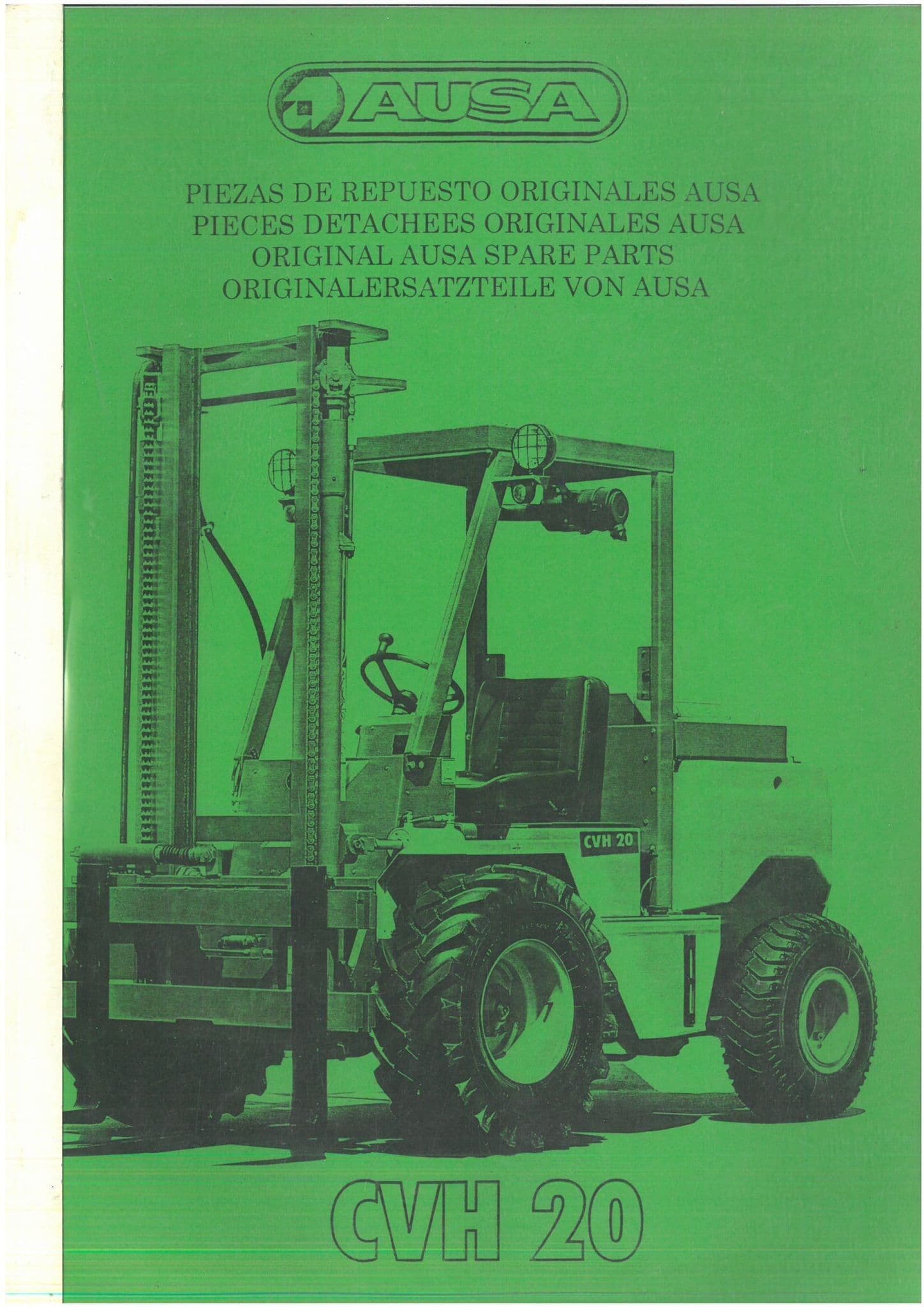 AUSA Forklift Truck CVH20 Parts Manual CVH 20