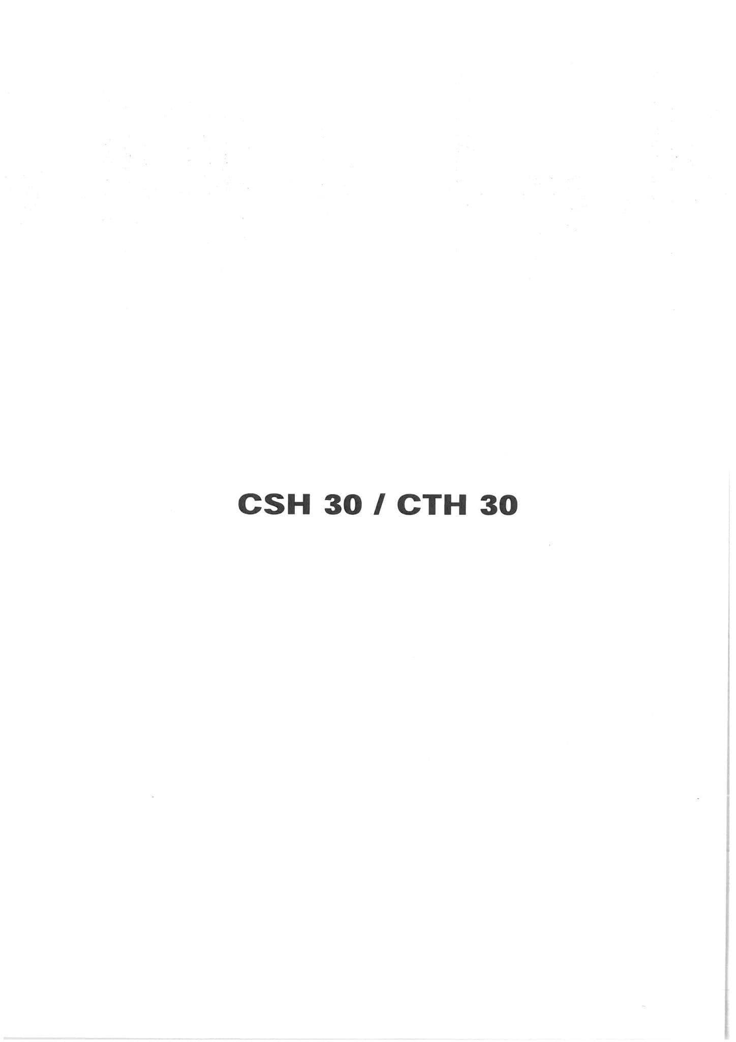Ausa Forklifts CSH 30 CTH 30 Parts Manual