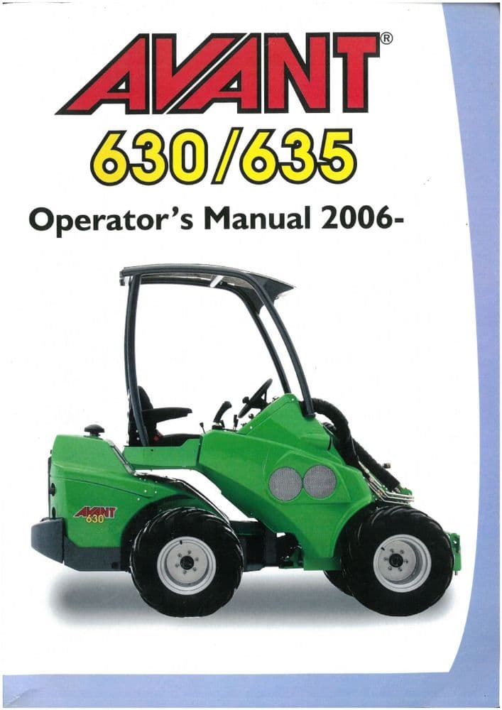 Avant Tractor 630 & 635 Operators Manual