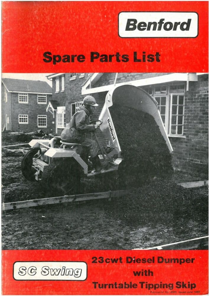 Benford Diesel Dumper With Turntable Tipping Skip 23CWT Parts Manual