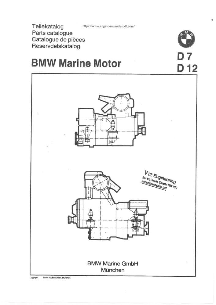 BMW Marine Engine D7 Operators Manuals