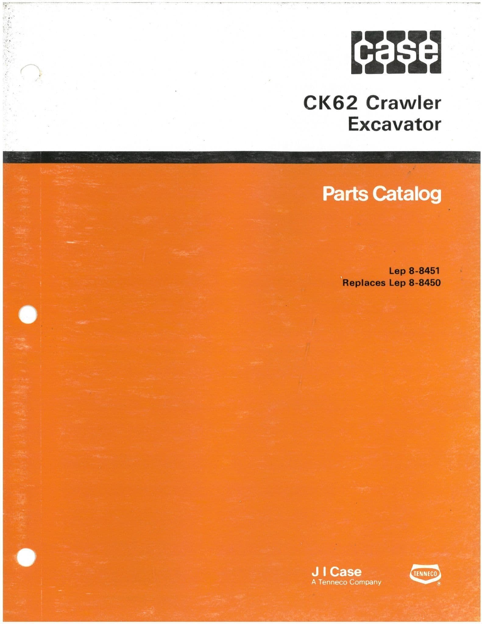 Case Crawler Excavator CK62 Parts Manual