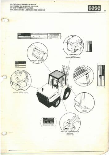 Case Forklift Truck 525 & 535 Parts Manual