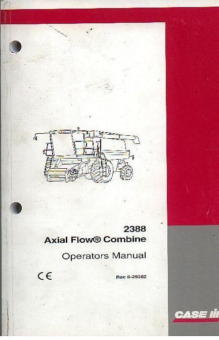Case IH Combine 2388 Axial Flow Operators Manual - Revised Nov 2002