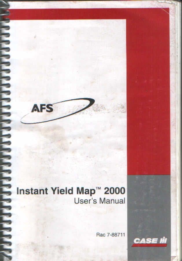 Case IH Instant Yield Map 2000 Operators Manual