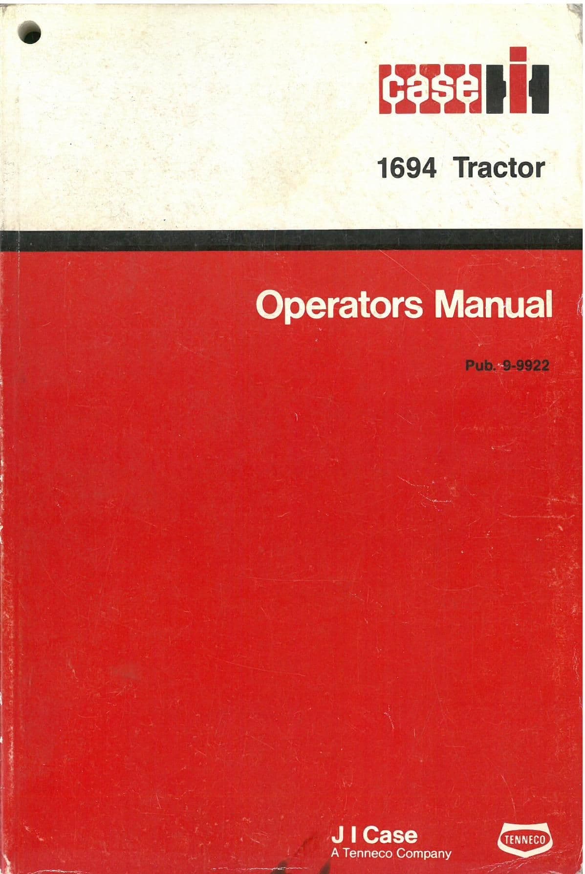 Case IH Tractor 1694 Operators Manual