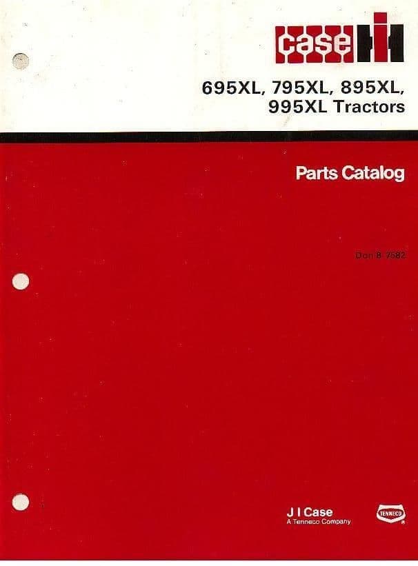 Case IH Tractor 695XL 795XL 895XL 995XL Parts Manual - 695 795 895 995 XL
