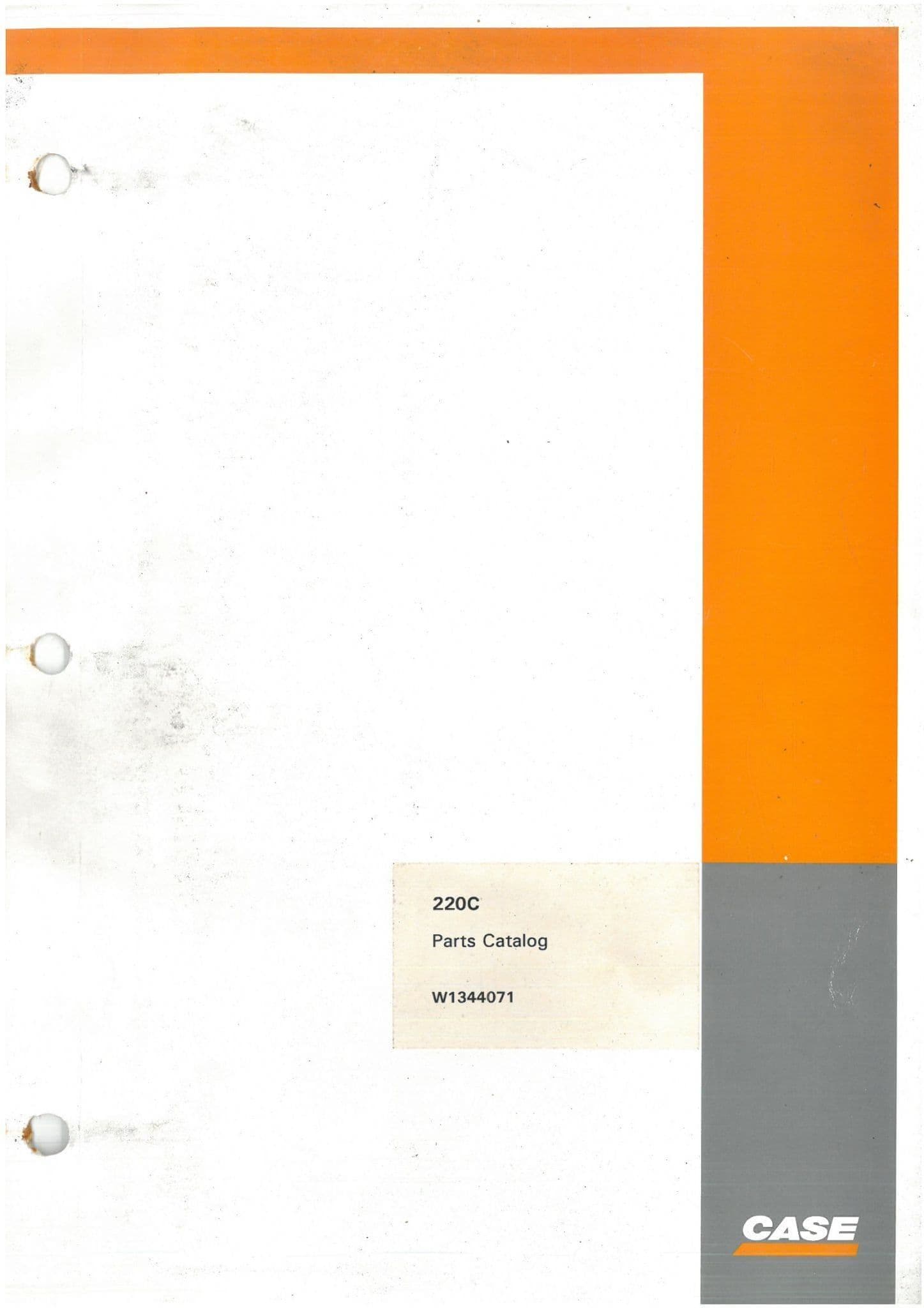 Case Poclain Crawler Excavator 220C Parts Manual