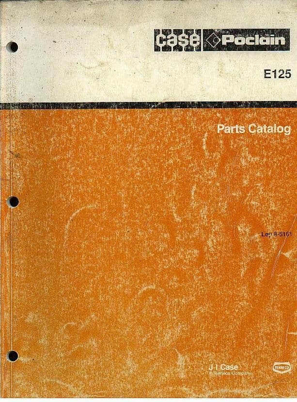 Case Poclain Hydraulic Excavator E125 Parts Manual