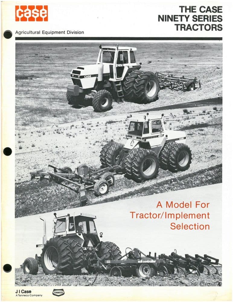 Case Tractor 2090 2290 2390 4490 4690 4890 Product Information Manual