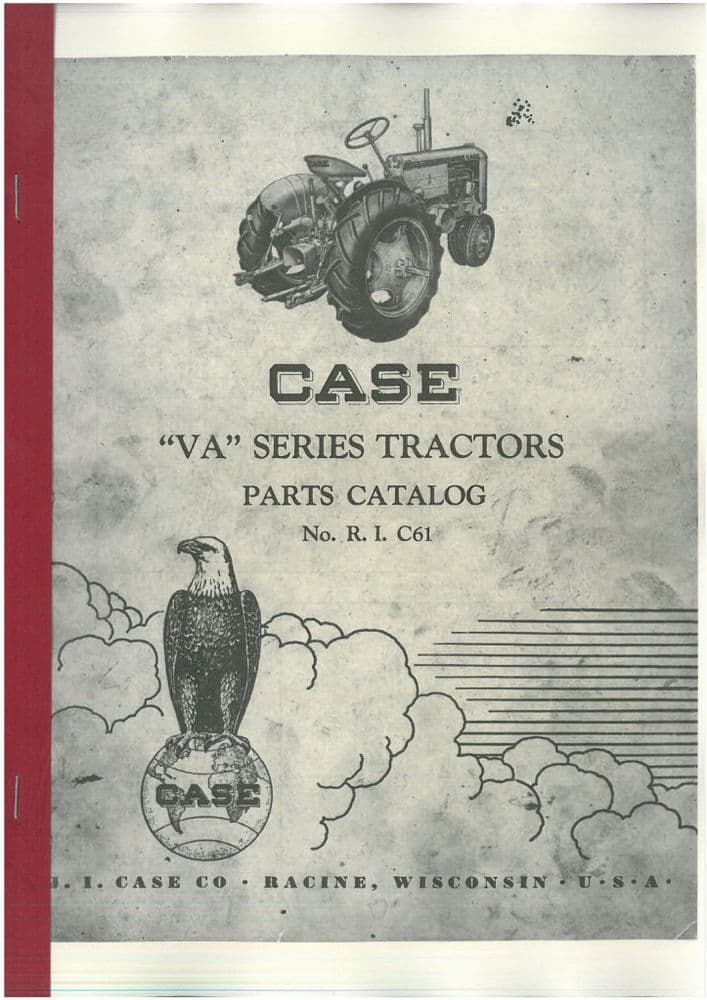 Case Tractor Model VA Series Parts Manual