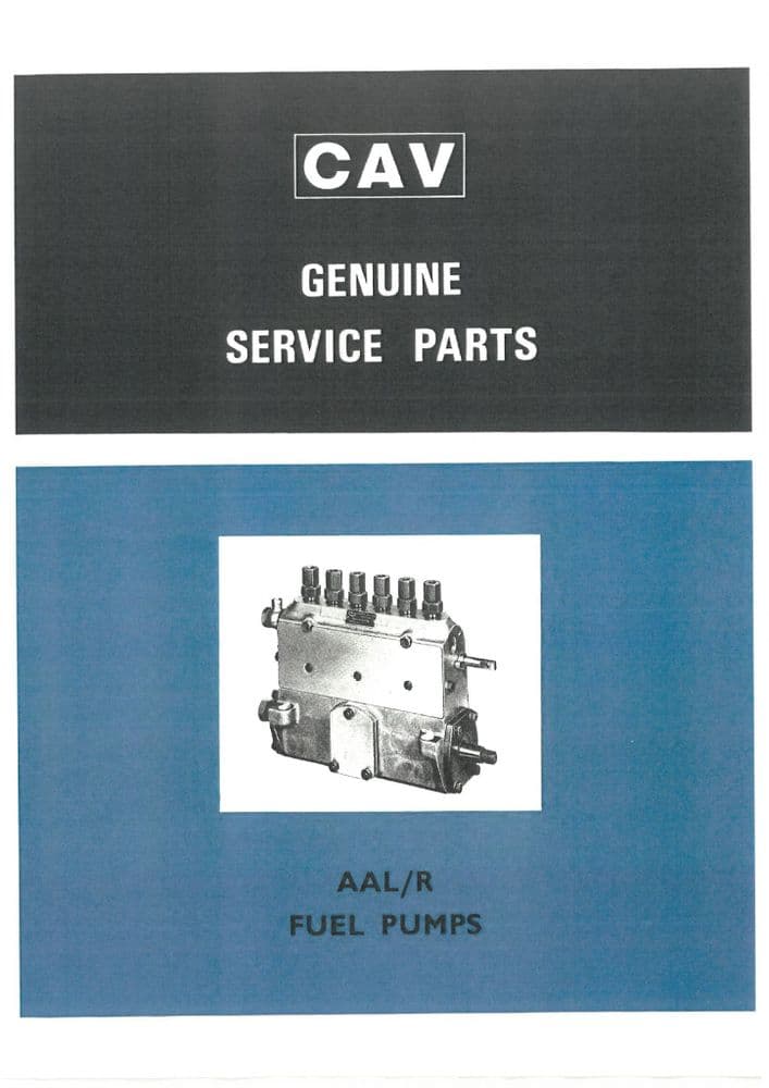 CAV Fuel Pump AAL-R Parts Mnaual