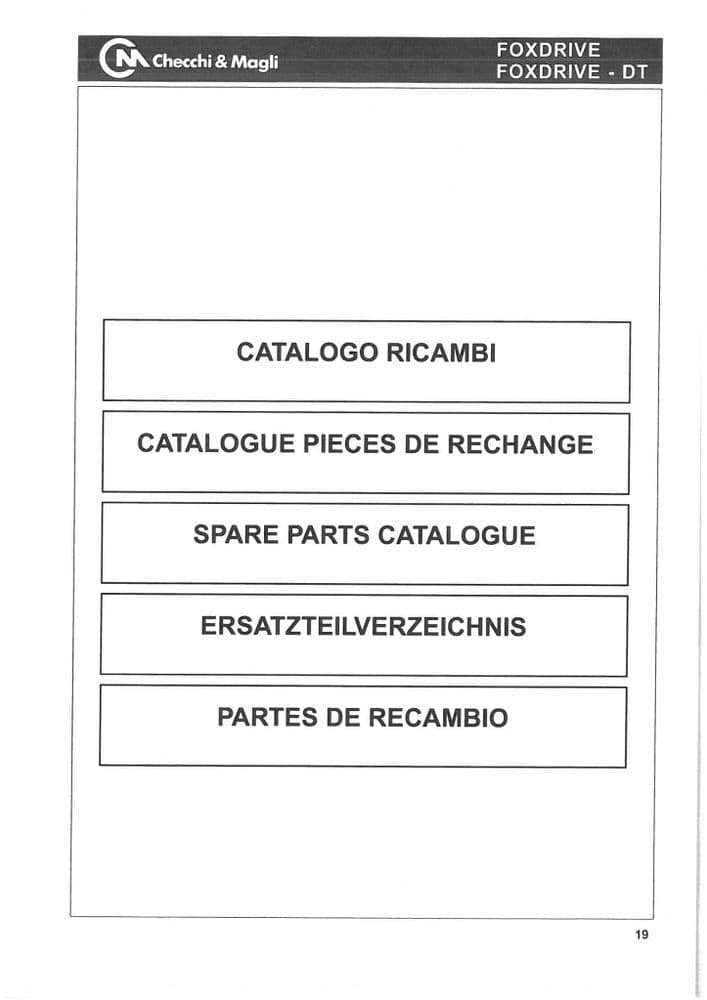 Checchi & Magli Transplanter Foxdrive and Foxdrive-DT Parts Manual