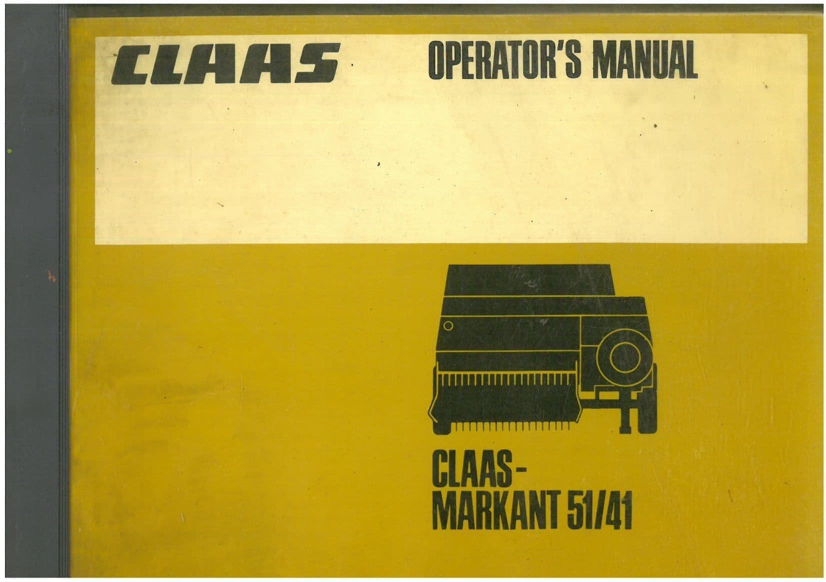 Claas Baler Markant 41 & 51 Operators Manual