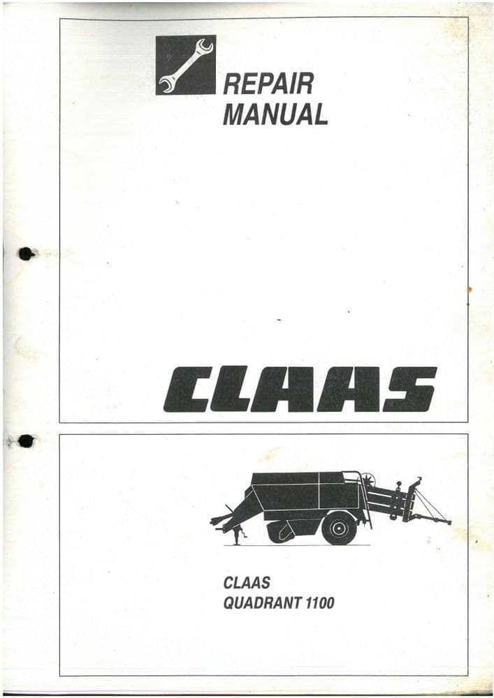 Claas Baler Quadrant 1100 Workshop Service Manual