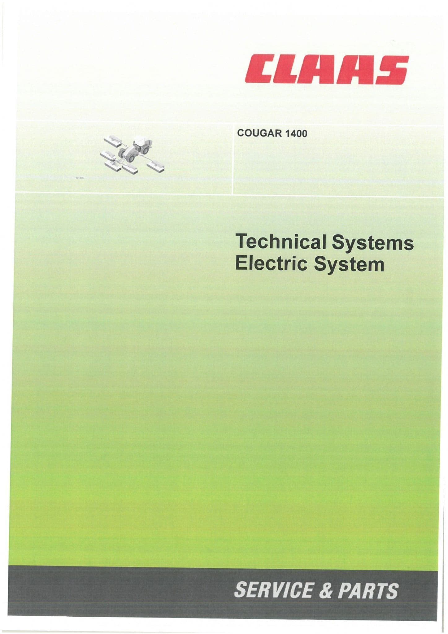 Claas Cougar 1400 Electric Systems Workshop Service Manual