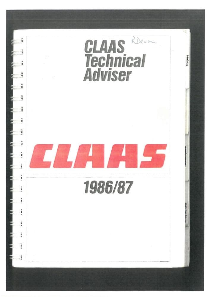 Claas Forager and Combine Technical Adviser Manual - 198687 - Commander ...