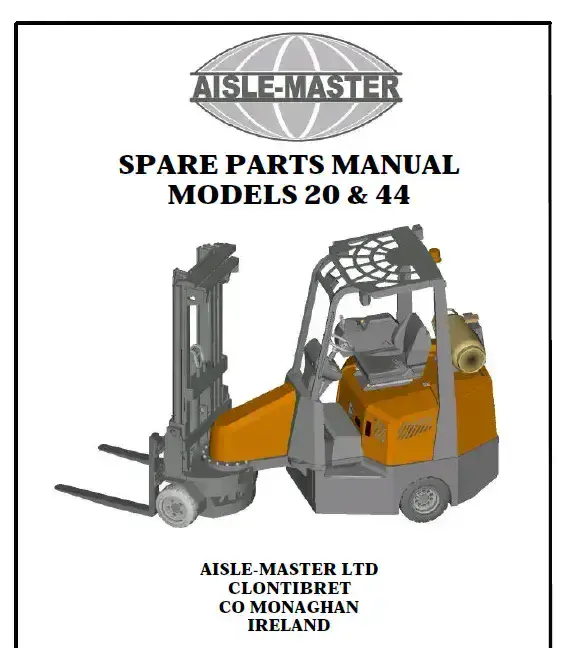 Combilift Forklift Truck Aisle Master 20 & 44 Parts Manual