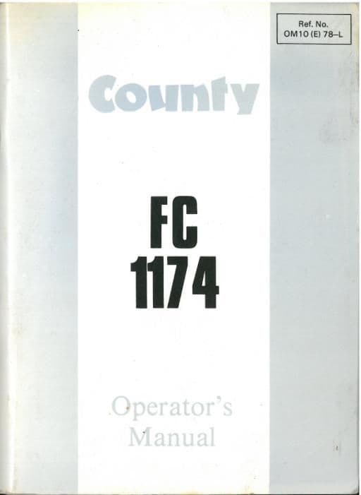 County Tractor FC1174 Operators Manual