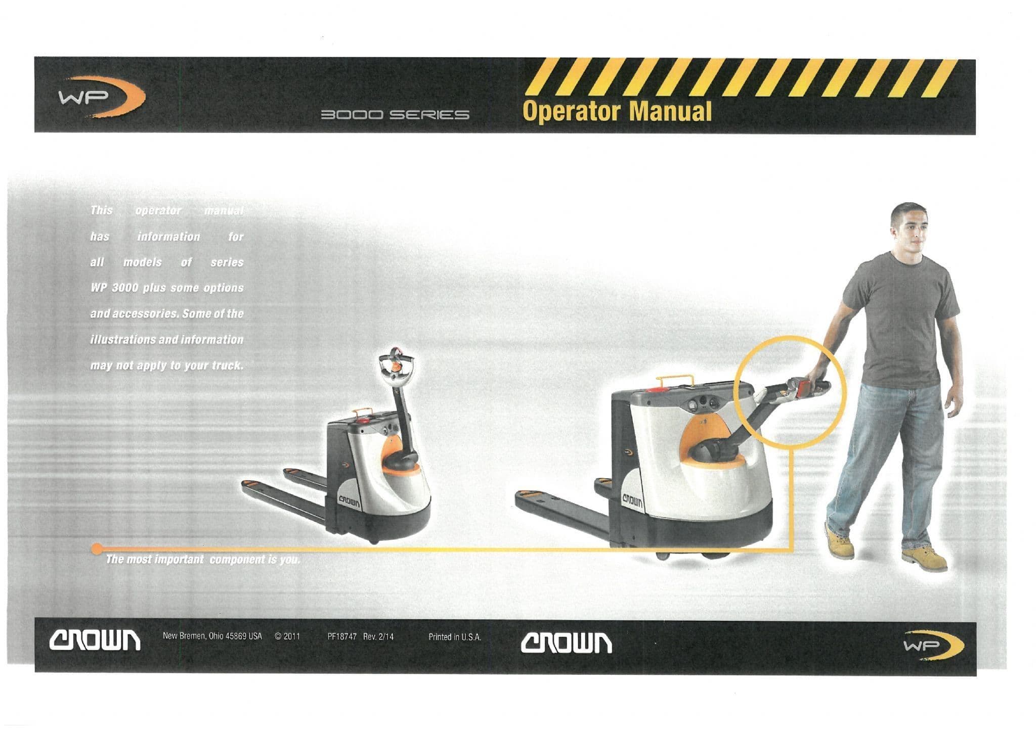 Crown Walkie Pallet Truck WP3000 Operators Manual